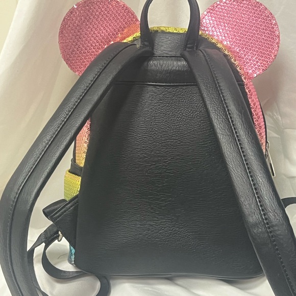 Disney | Bags | Disney Pink And Yellow Sequin Mini Backpack | Poshmark